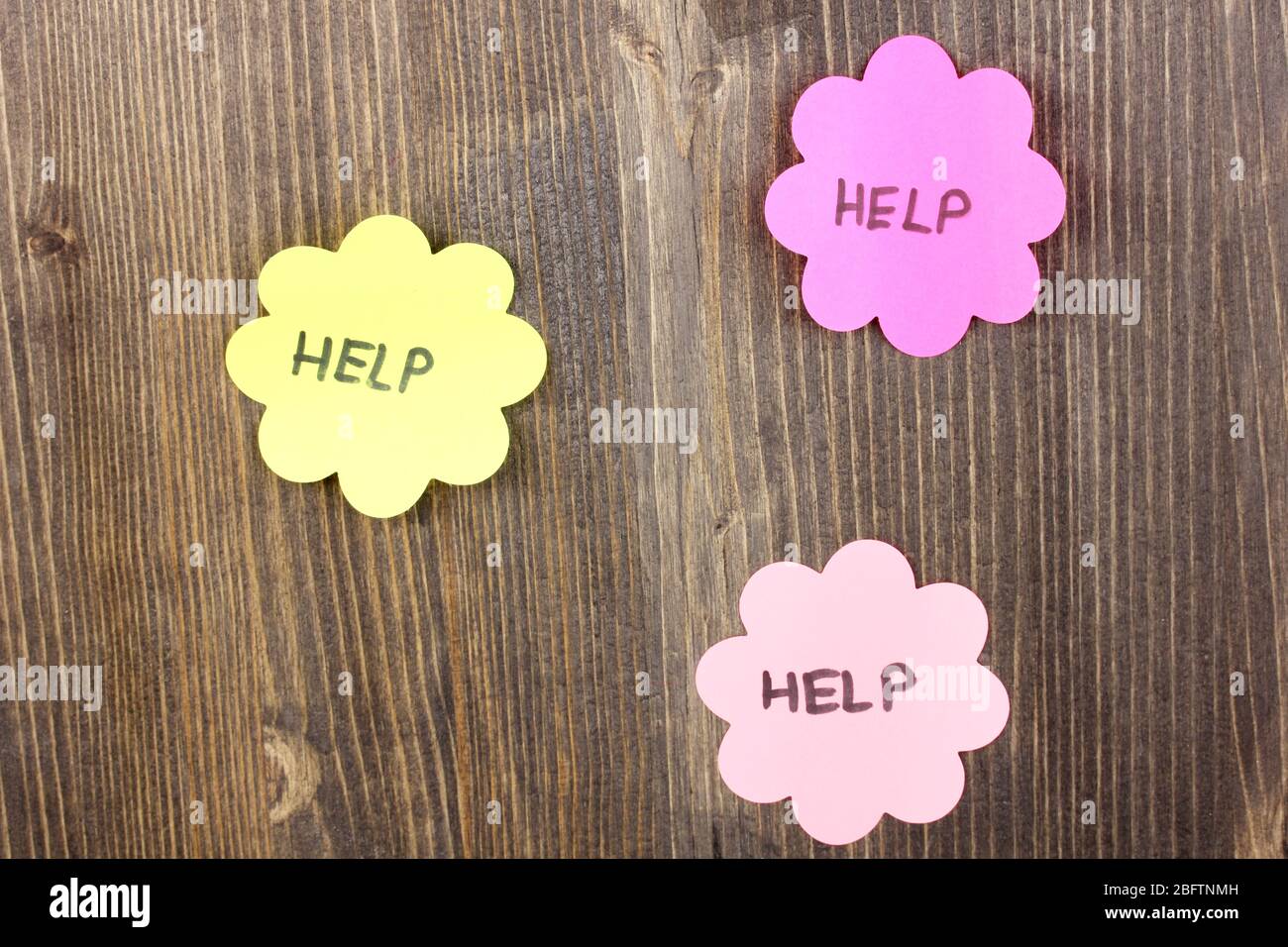 Help written on stickers hi-res stock photography and images - Alamy