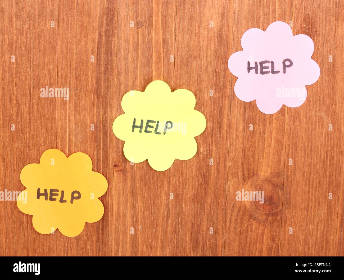 Help written on stickers hi-res stock photography and images - Alamy