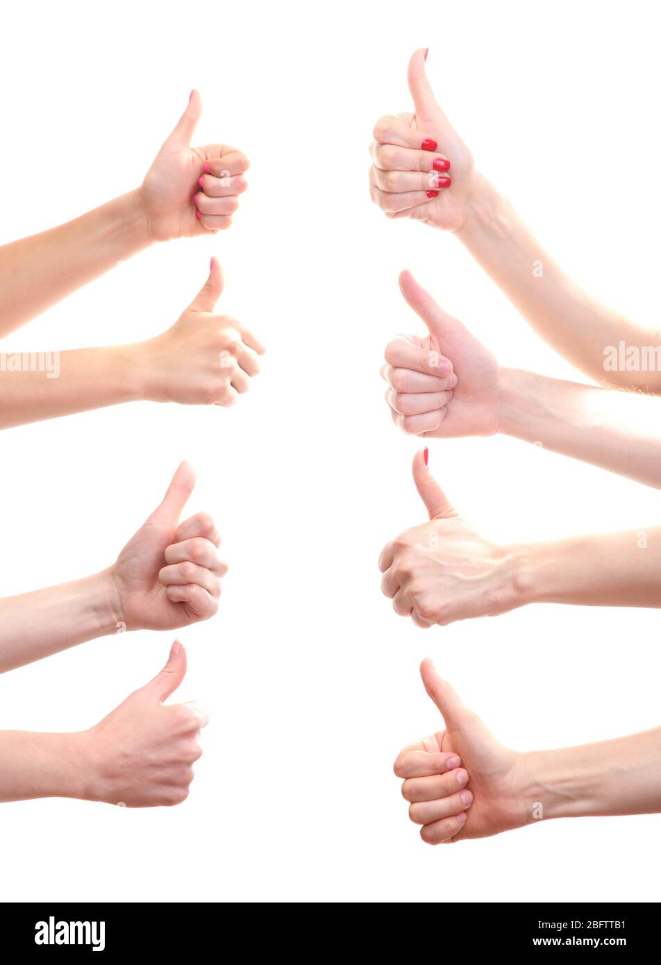 group of young people's hands isolated on white Stock Photo - Alamy