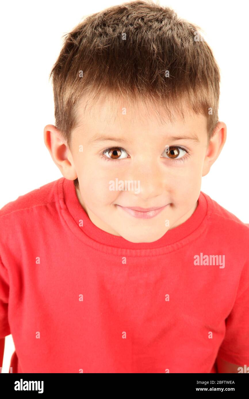portrait of little boy isolated on white Stock Photo - Alamy