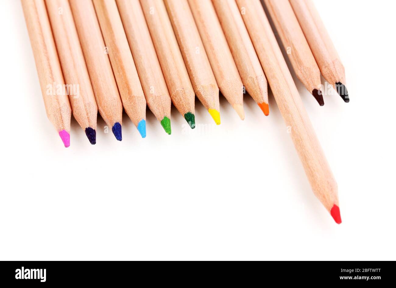 Color pencils isolated on white Stock Photo - Alamy