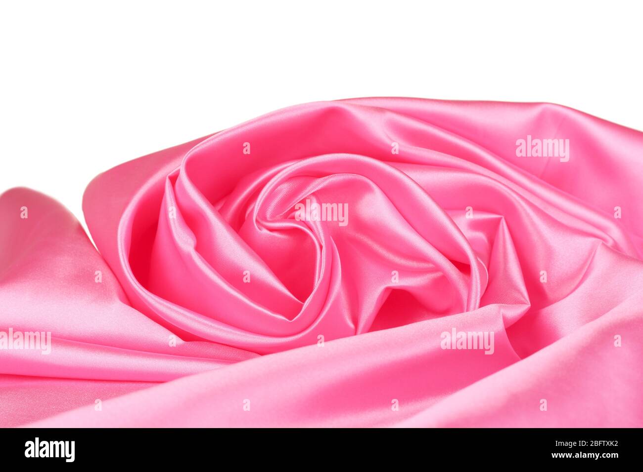 pink silk drape isolated on white Stock Photo - Alamy