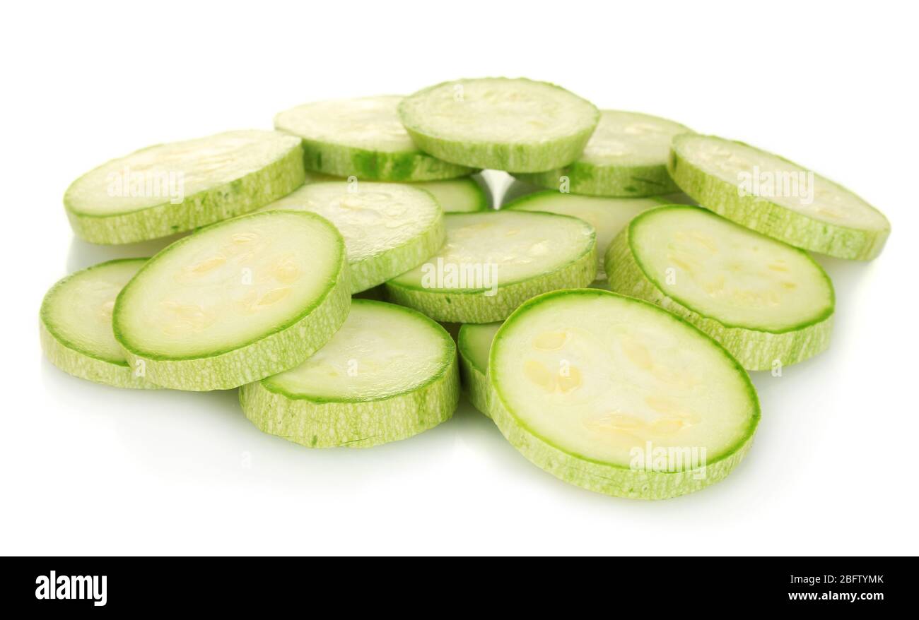 pieces of squash isolated on white Stock Photo - Alamy