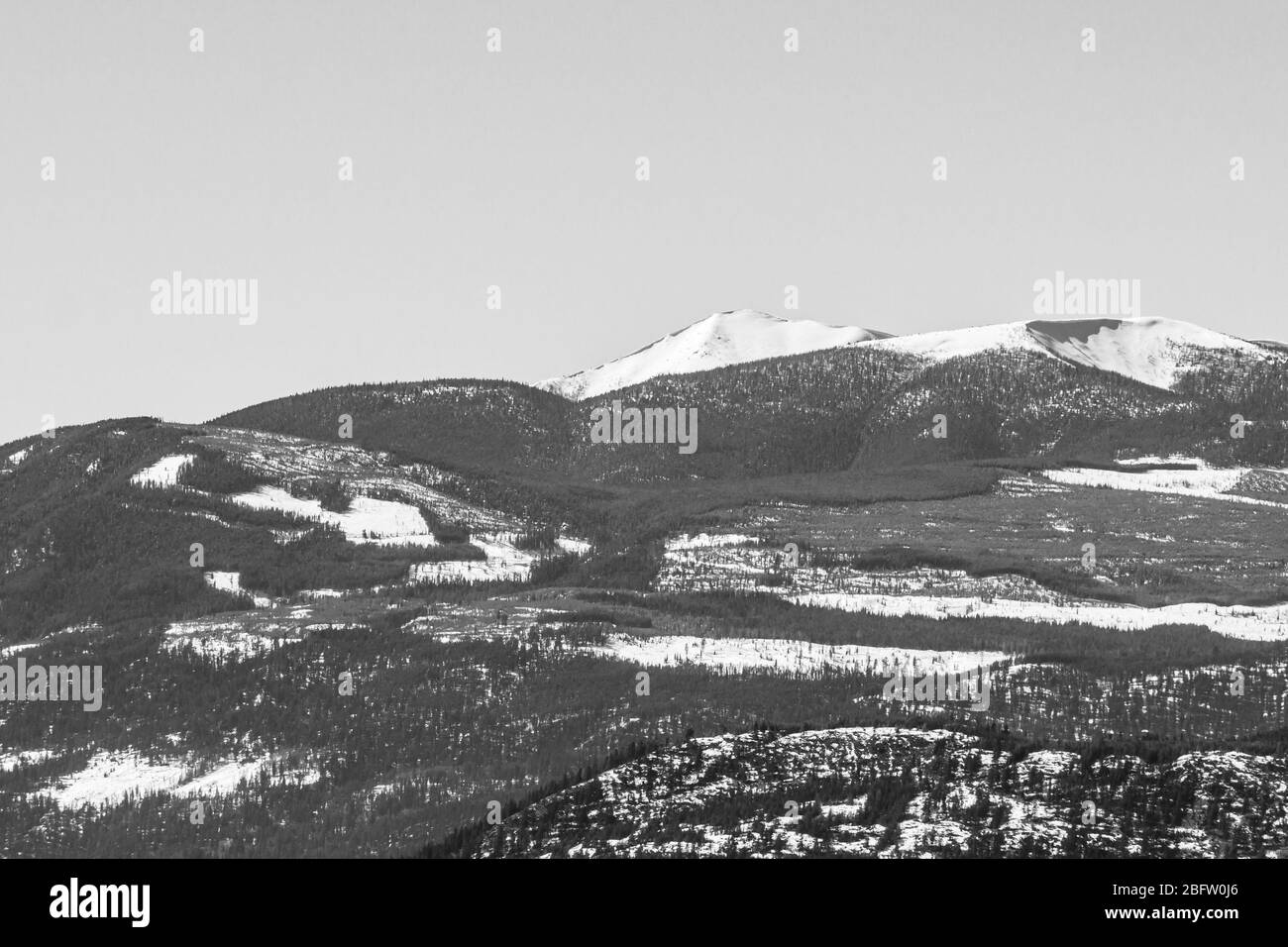Panoramic view canadian mountain Black and White Stock Photos & Images ...