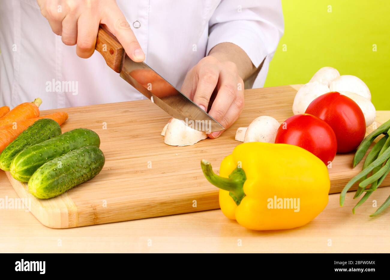 Chopping food ingredients Stock Photo - Alamy