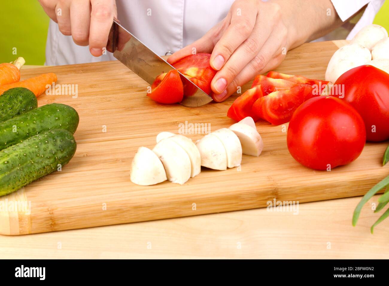 Chopping food ingredients Stock Photo - Alamy