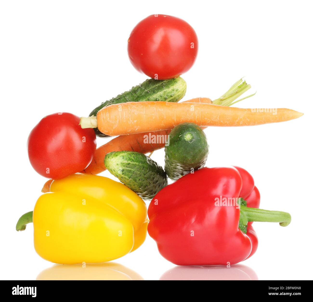 Fresh vegetables isolated on white Stock Photo - Alamy