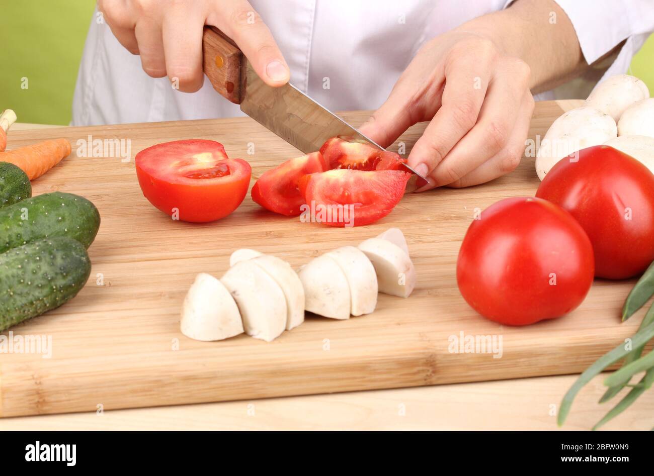 Chopping food ingredients Stock Photo - Alamy