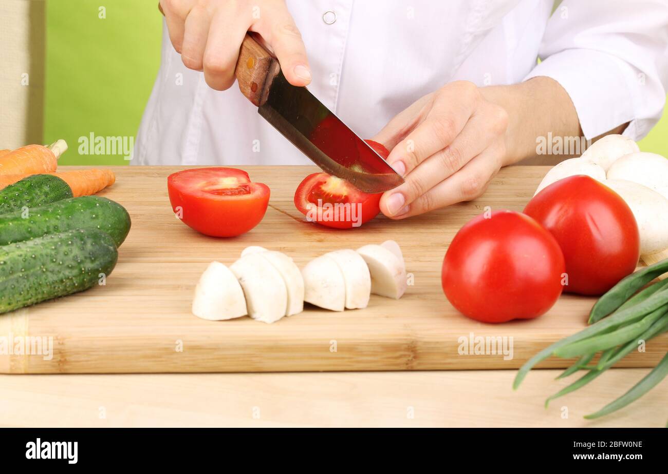 Chopping food ingredients Stock Photo - Alamy