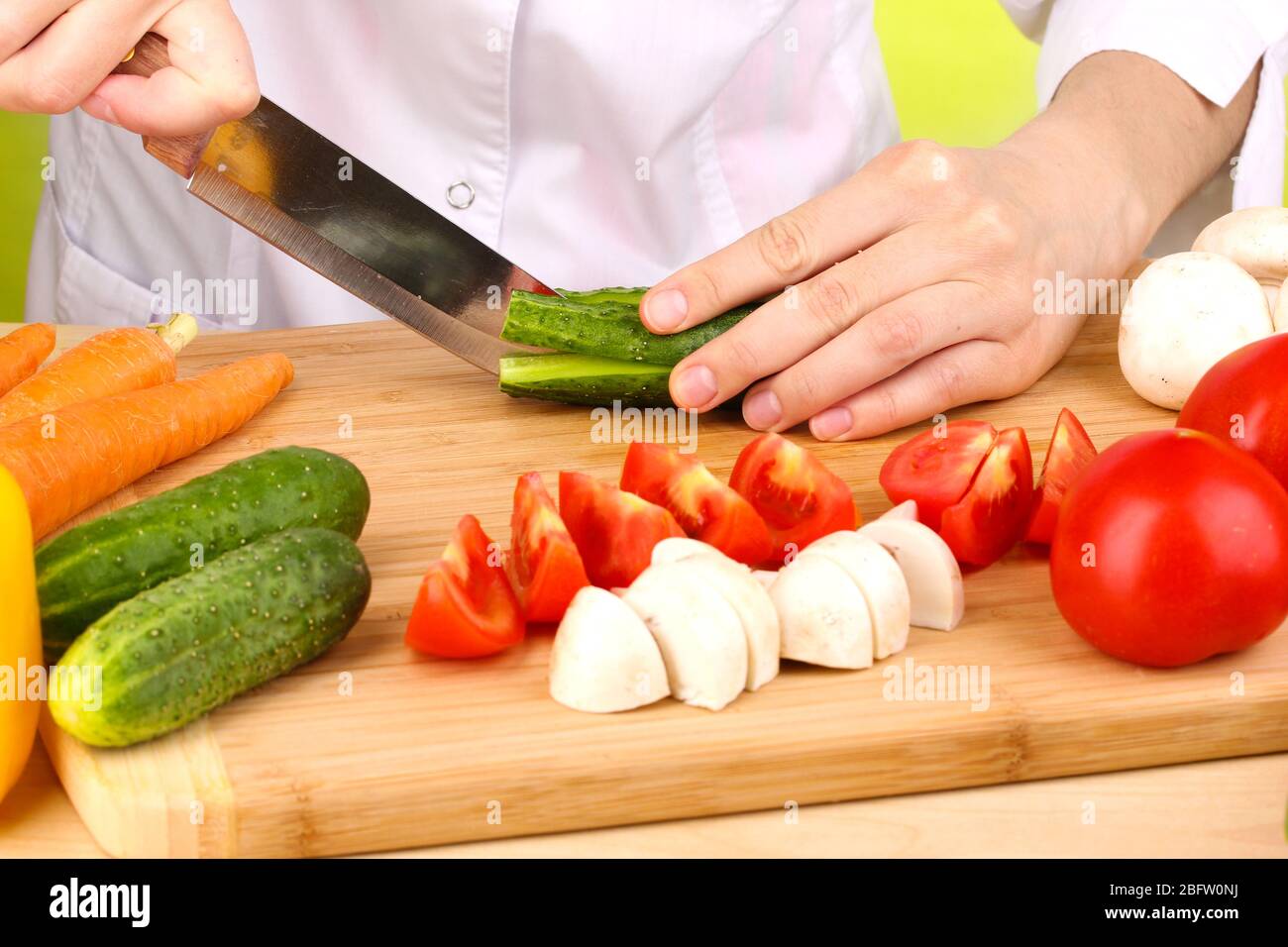 Chopping food ingredients Stock Photo - Alamy