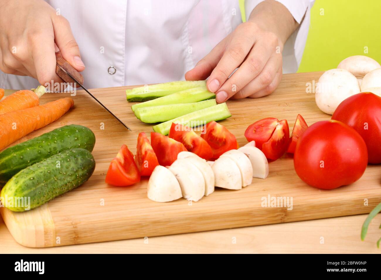 Chopping food ingredients Stock Photo - Alamy