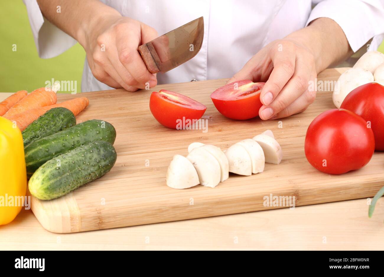 Chopping food ingredients Stock Photo - Alamy