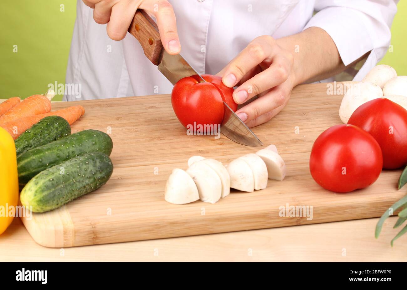 Chopping food ingredients Stock Photo - Alamy