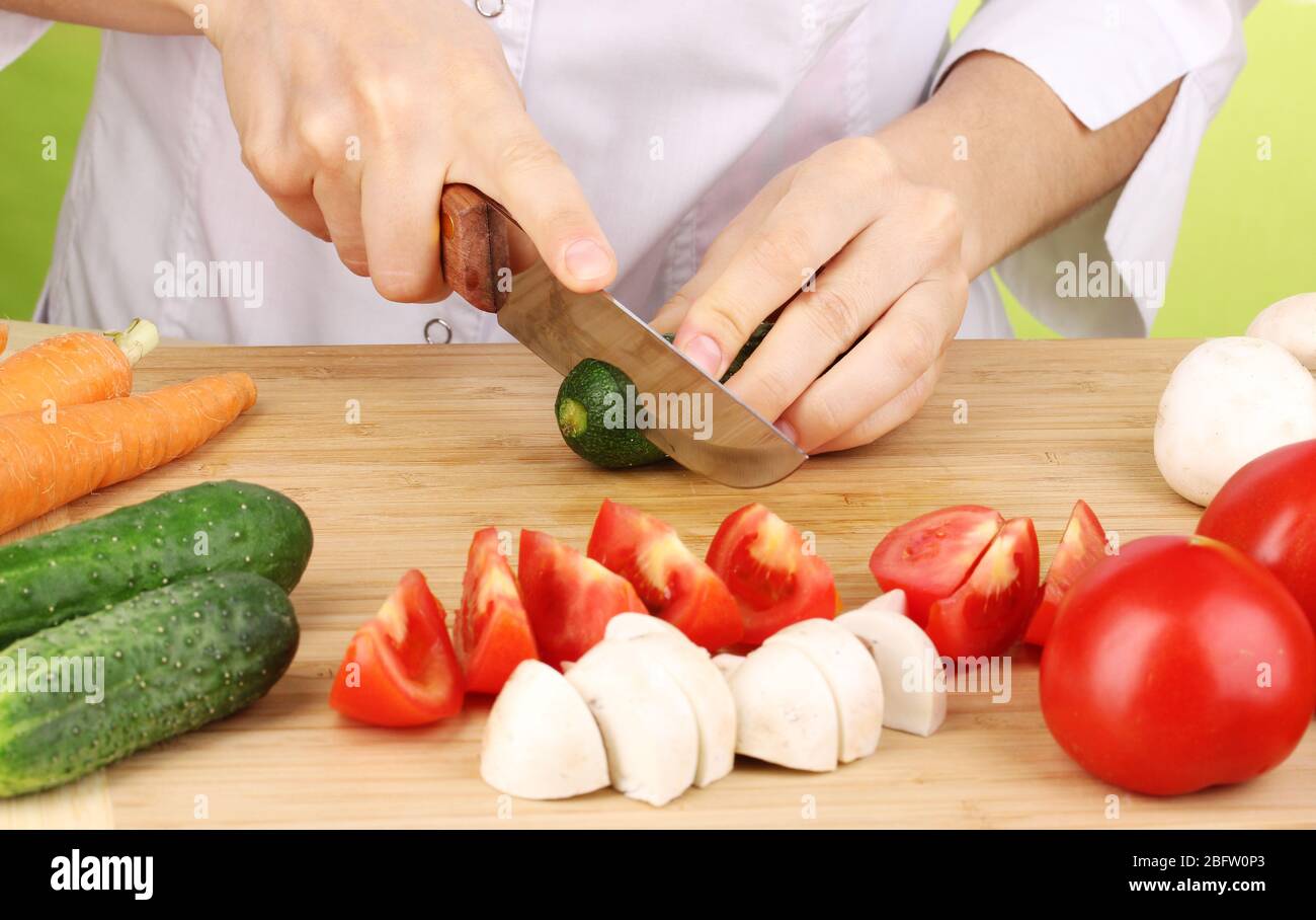 Chopping food ingredients Stock Photo - Alamy