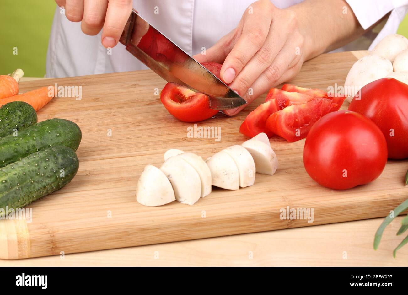 Chopping food ingredients Stock Photo - Alamy