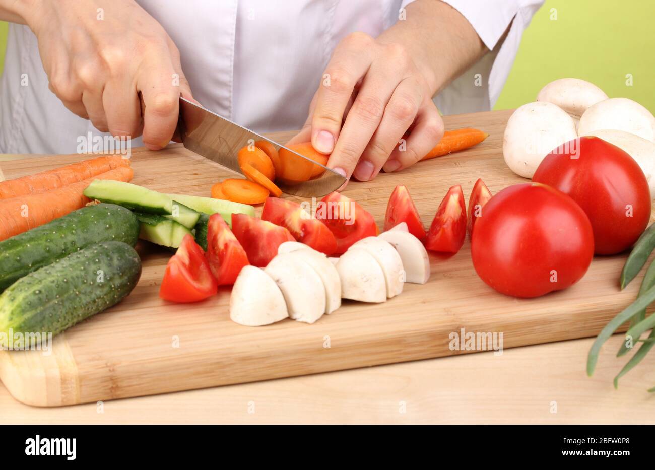 Chopping food ingredients Stock Photo - Alamy