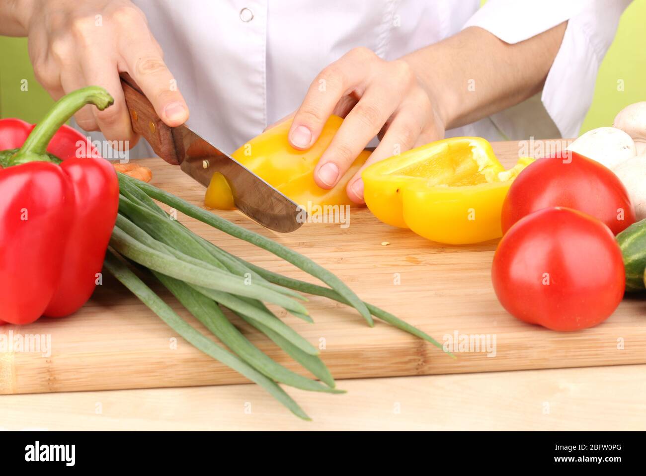 Chopping food ingredients Stock Photo - Alamy