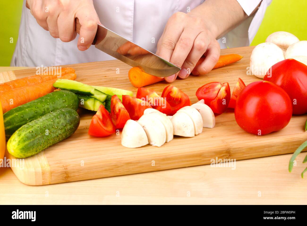 Chopping food ingredients Stock Photo - Alamy
