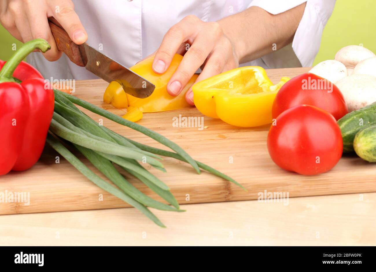 Chopping food ingredients Stock Photo - Alamy