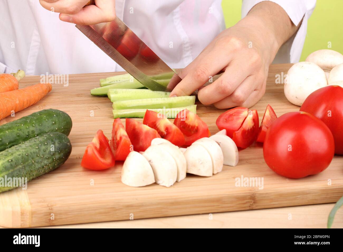 Chopping food ingredients Stock Photo - Alamy