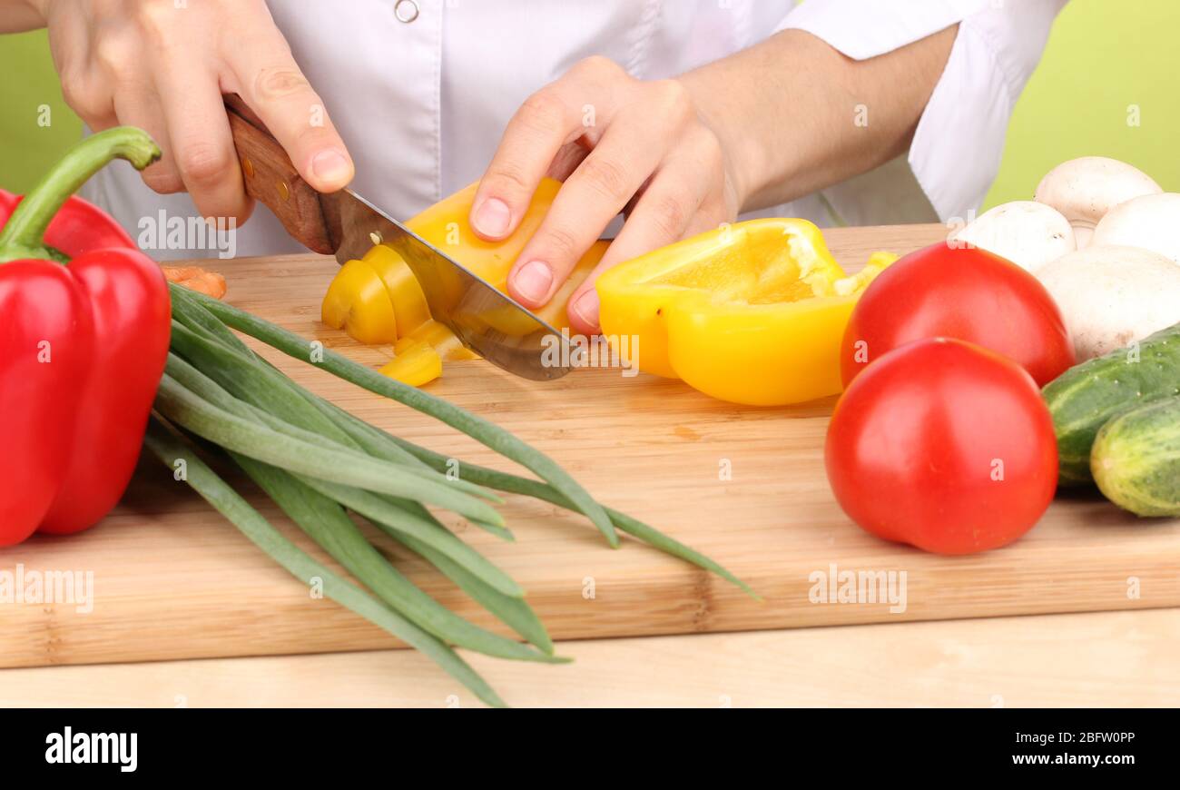 Chopping food ingredients Stock Photo - Alamy