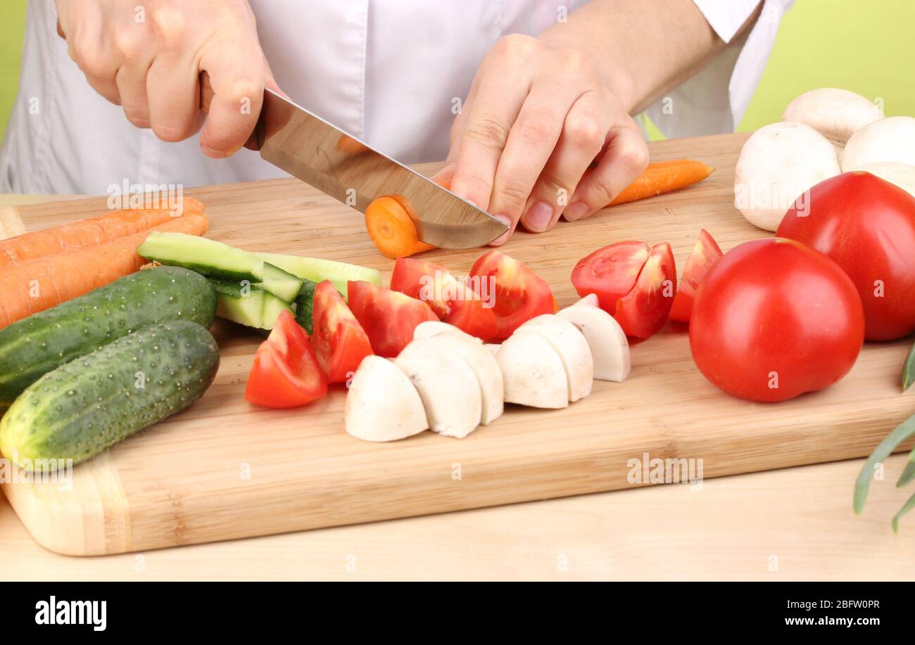 Chopping food ingredients Stock Photo - Alamy