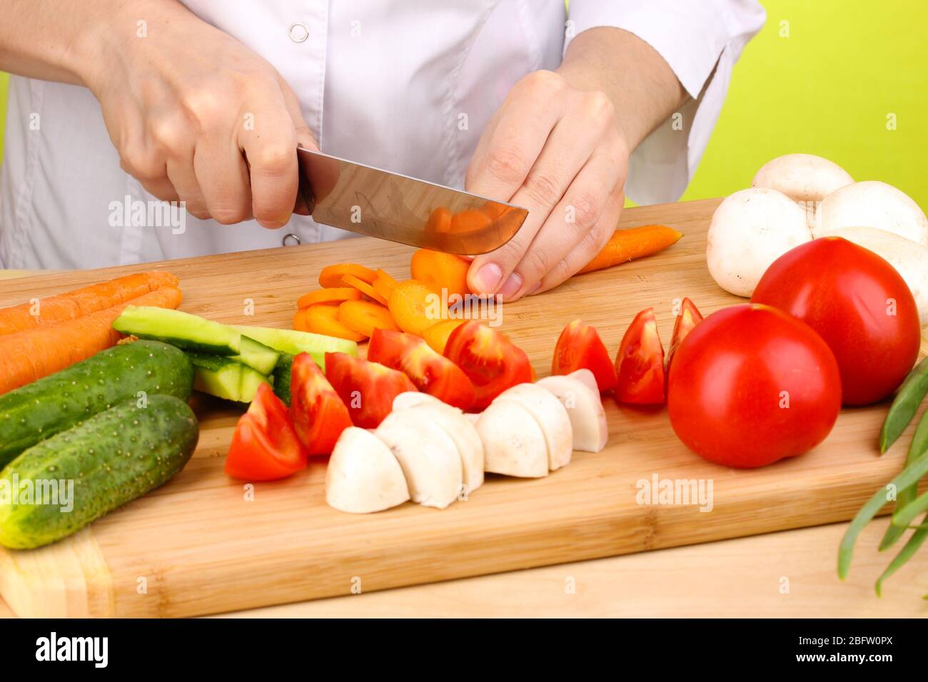 Chopping food ingredients Stock Photo - Alamy