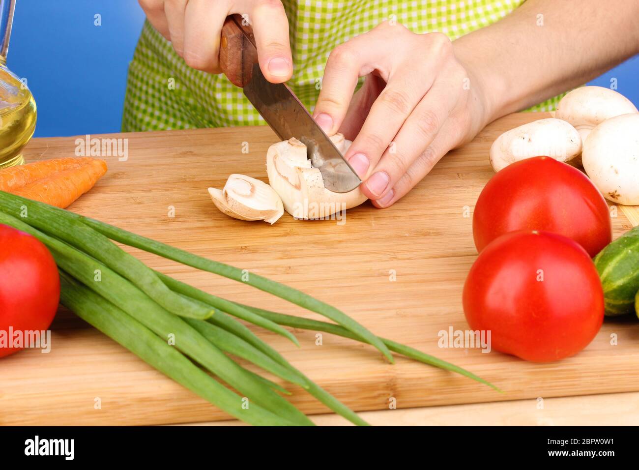 Chopping food ingredients Stock Photo - Alamy