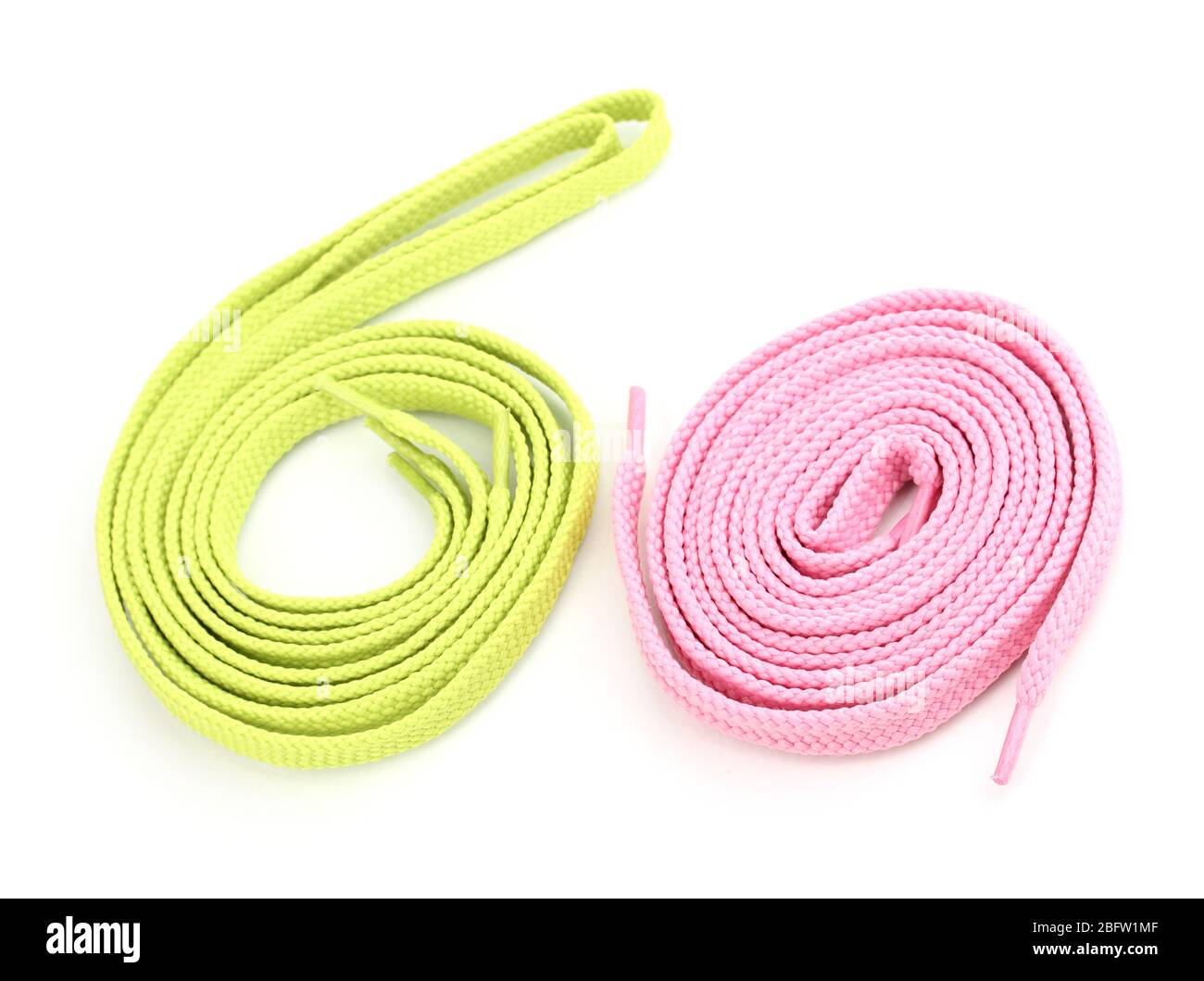 Colorful shoelaces isolated on white Stock Photo - Alamy