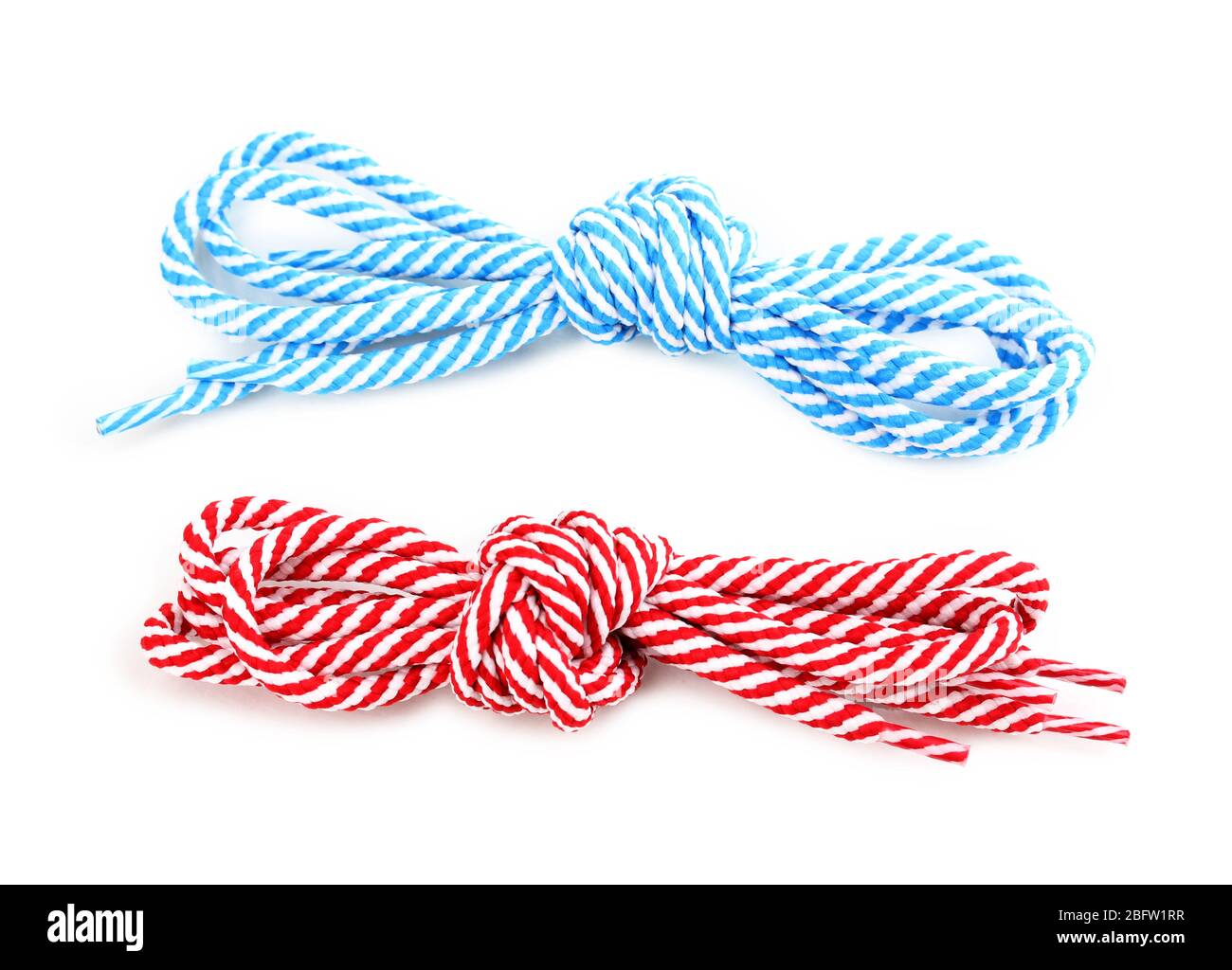 Colorful shoelaces isolated on white Stock Photo - Alamy