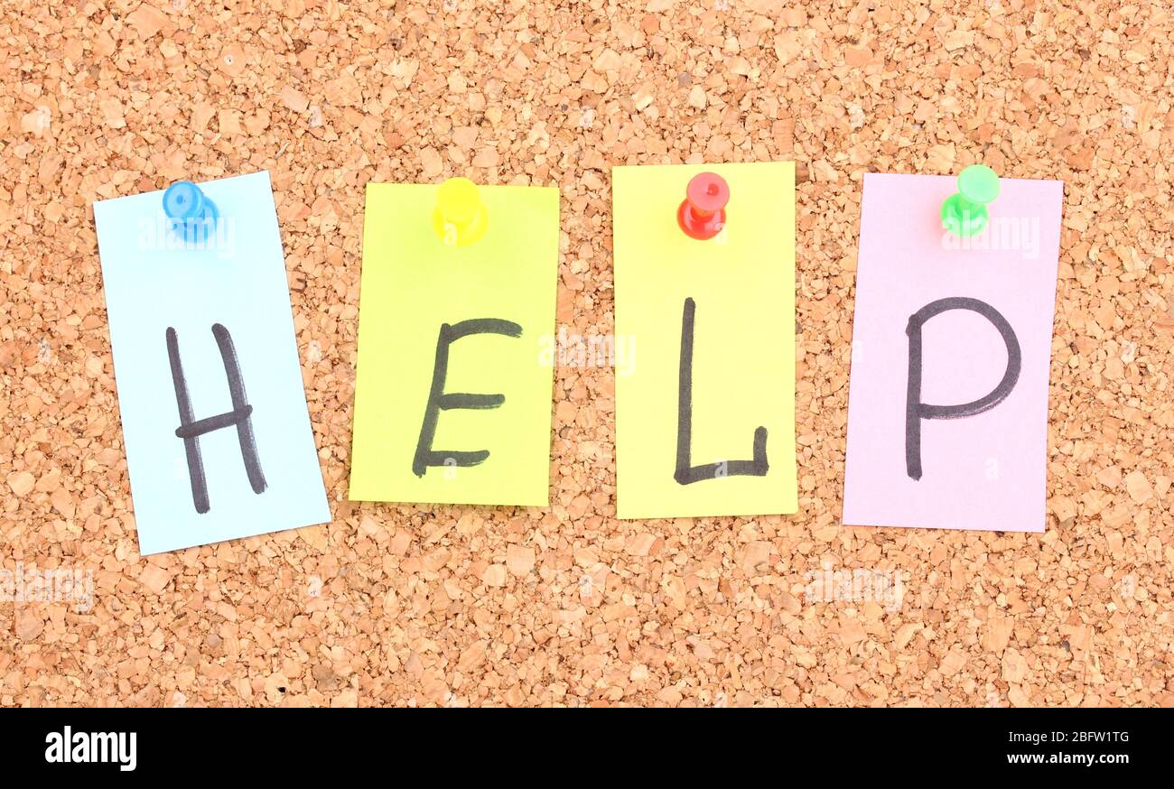 Colorful word hang on rope by wooden peg on corkwood Stock Photo - Alamy