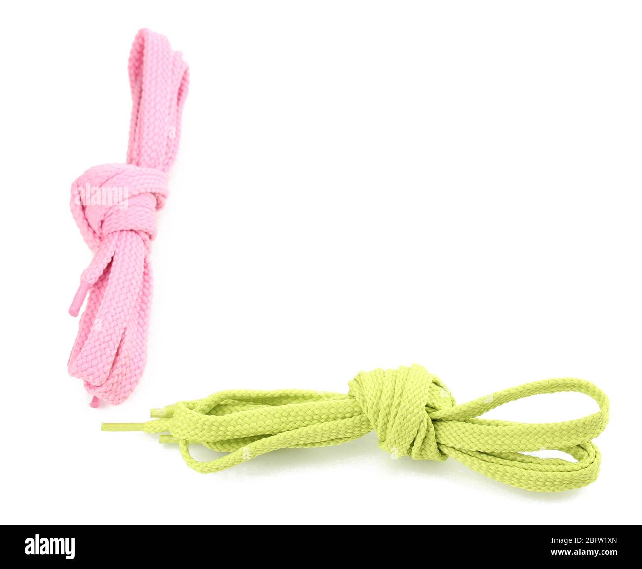 Colorful shoelaces isolated on white Stock Photo - Alamy