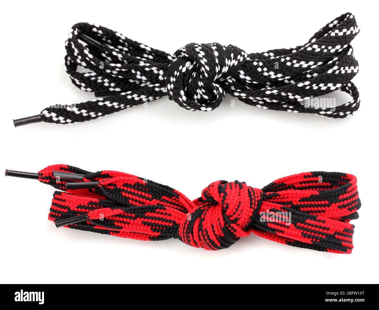 Colorful shoelaces isolated on white Stock Photo - Alamy