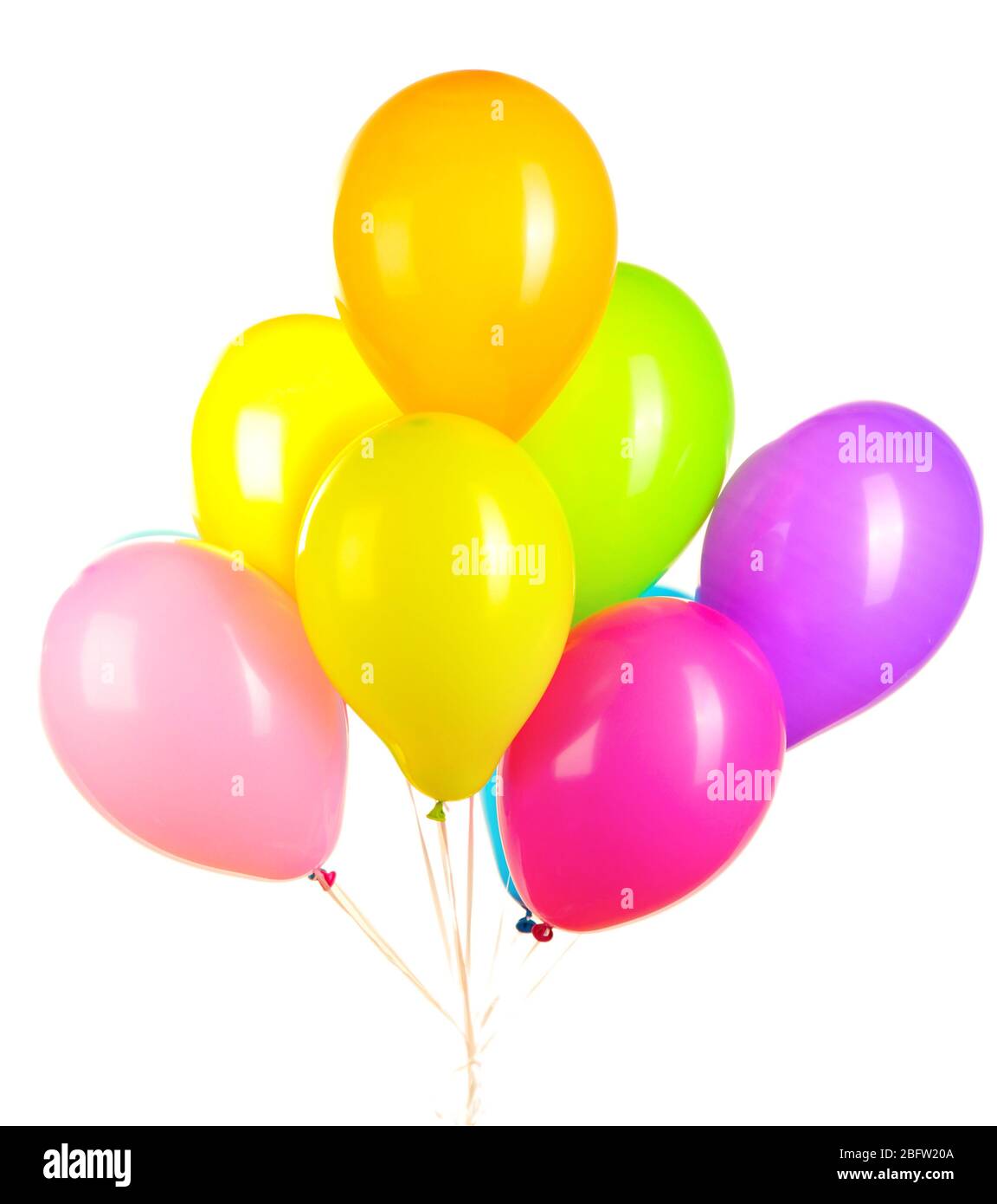 colorful balloons isolated on white Stock Photo - Alamy
