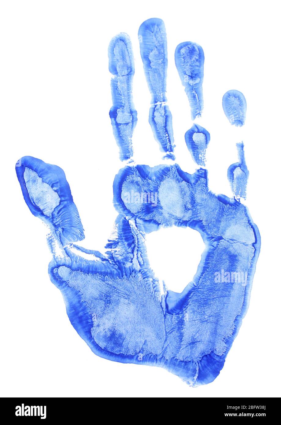 Blue handprint hi-res stock photography and images - Alamy