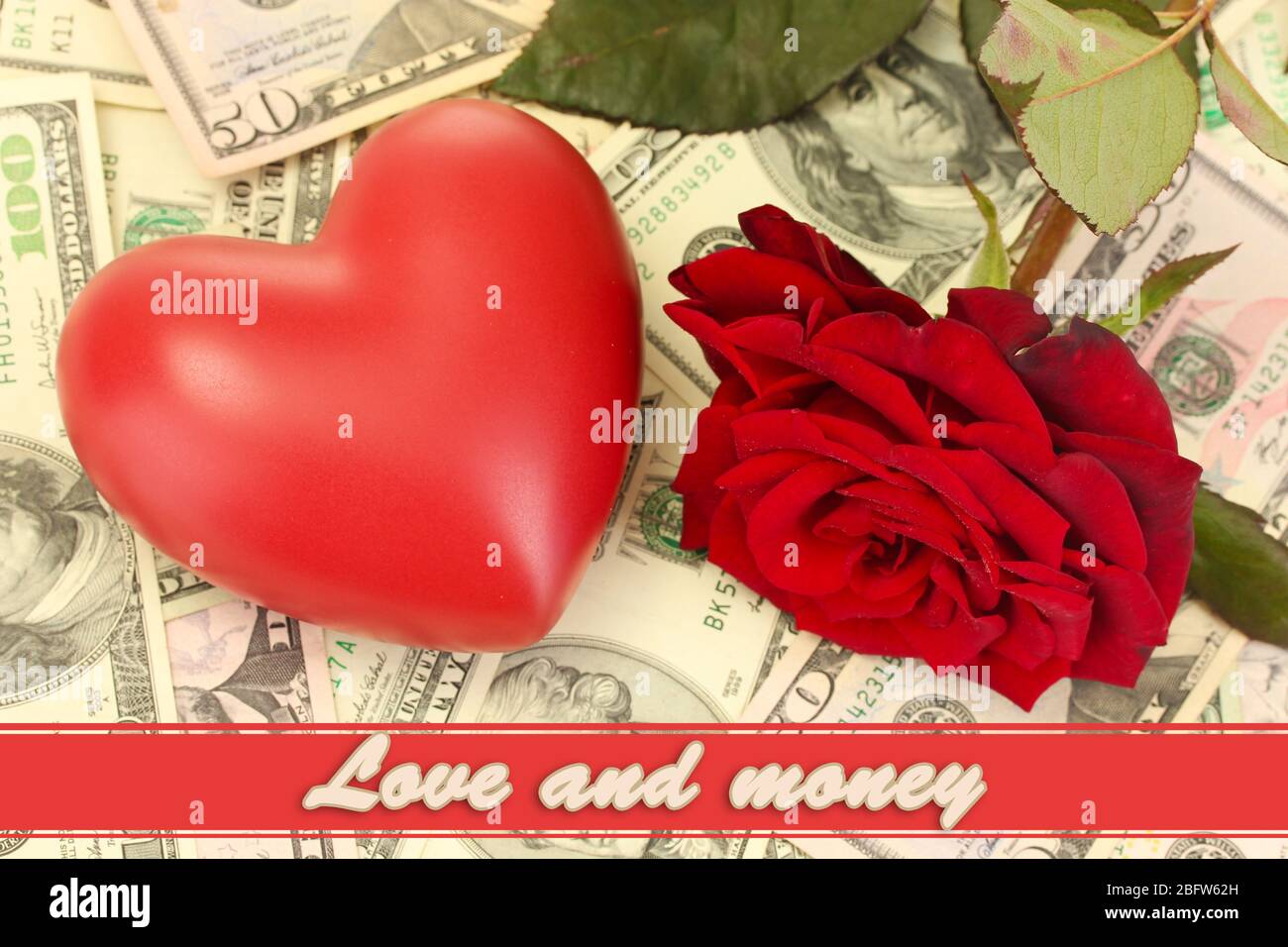Concept of love and money Stock Photo - Alamy