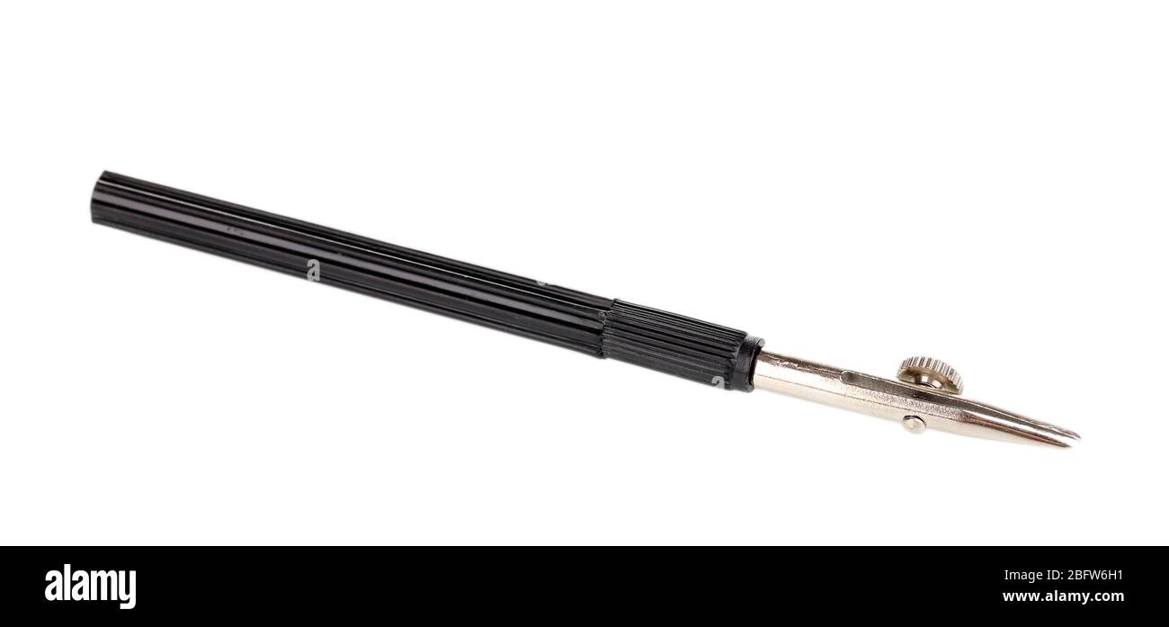 Drafting instrument isolated on white Stock Photo - Alamy