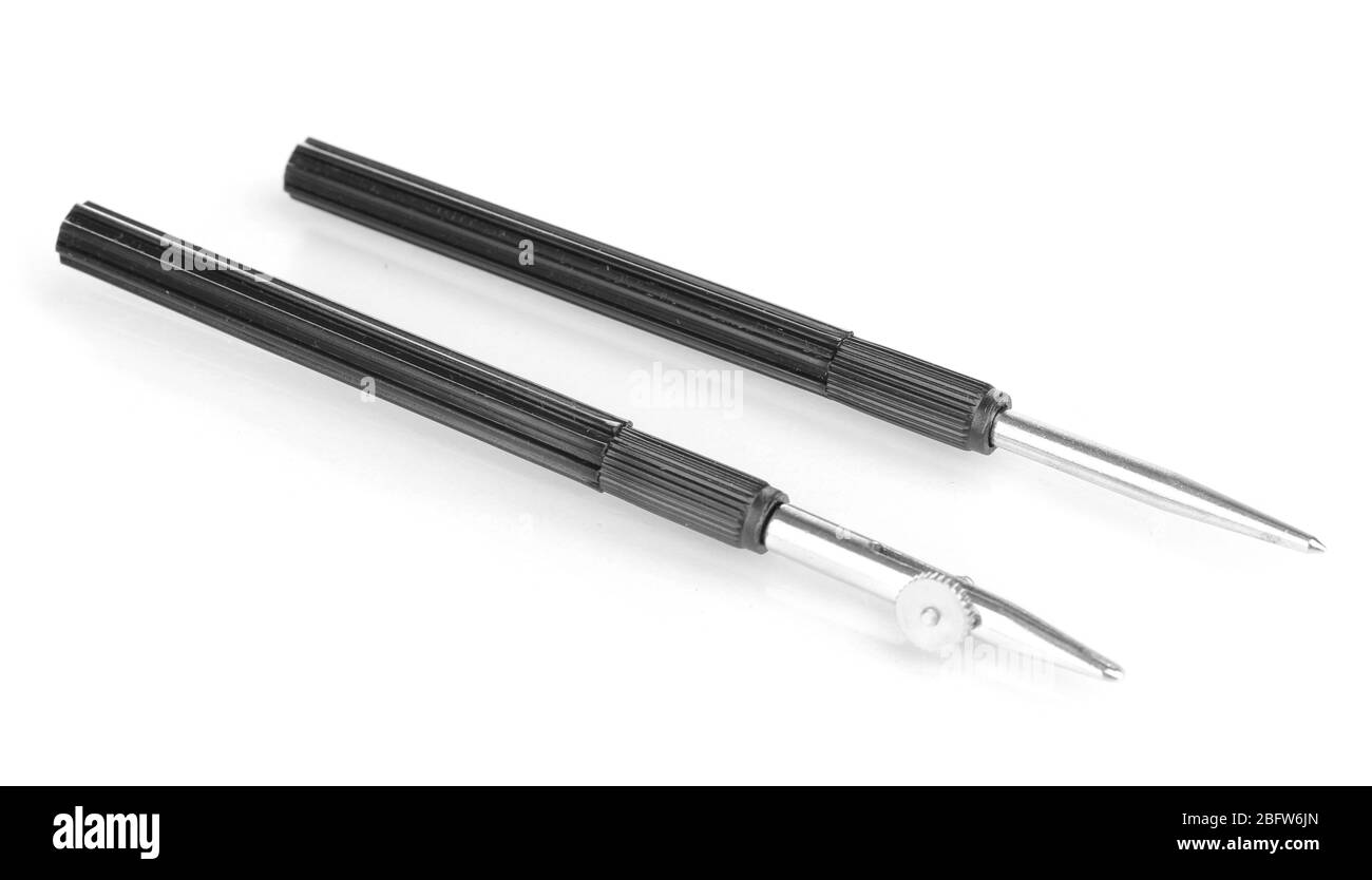 Drafting instrument isolated on white Stock Photo - Alamy