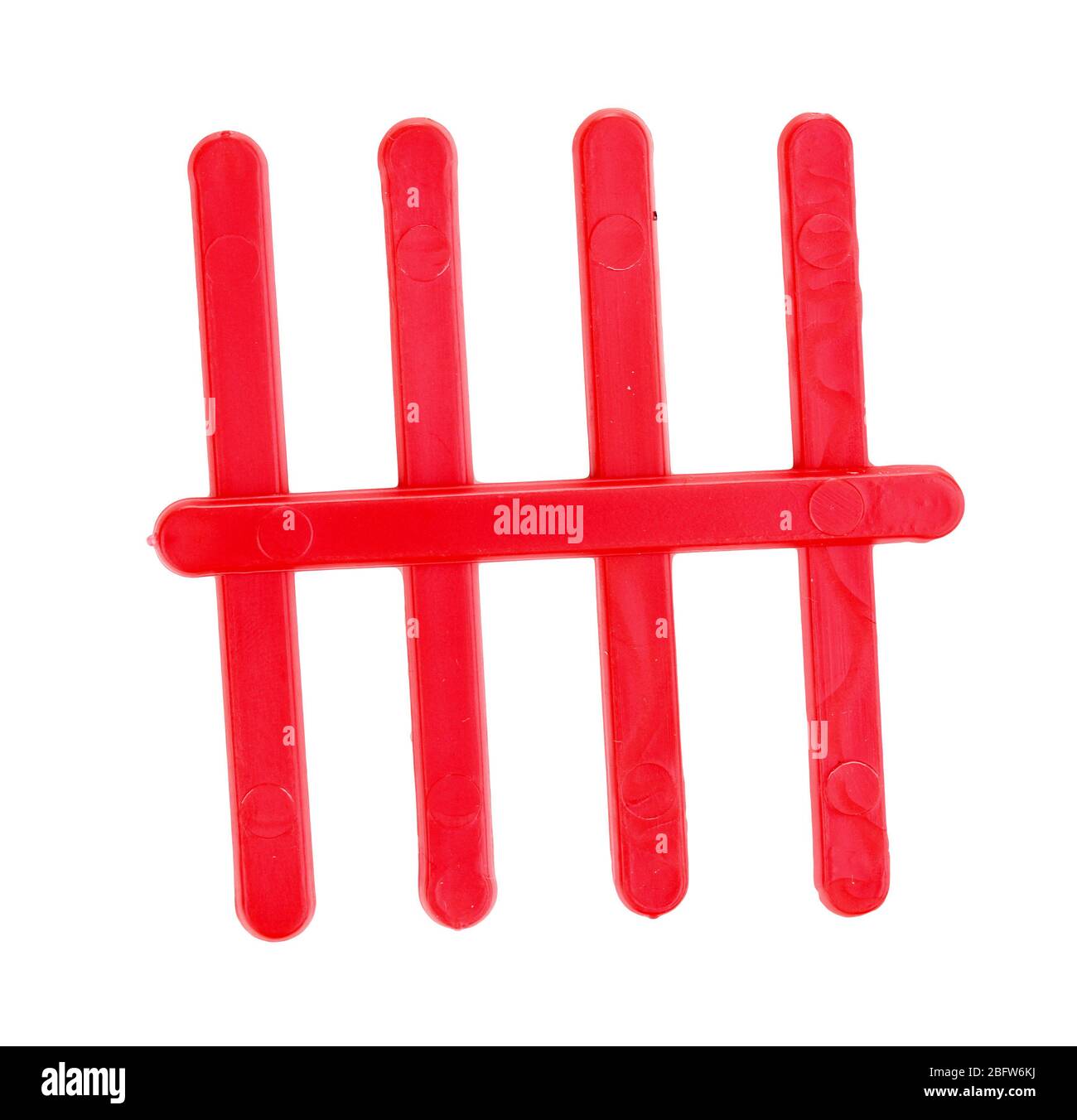 Color counting sticks isolated on white Stock Photo - Alamy