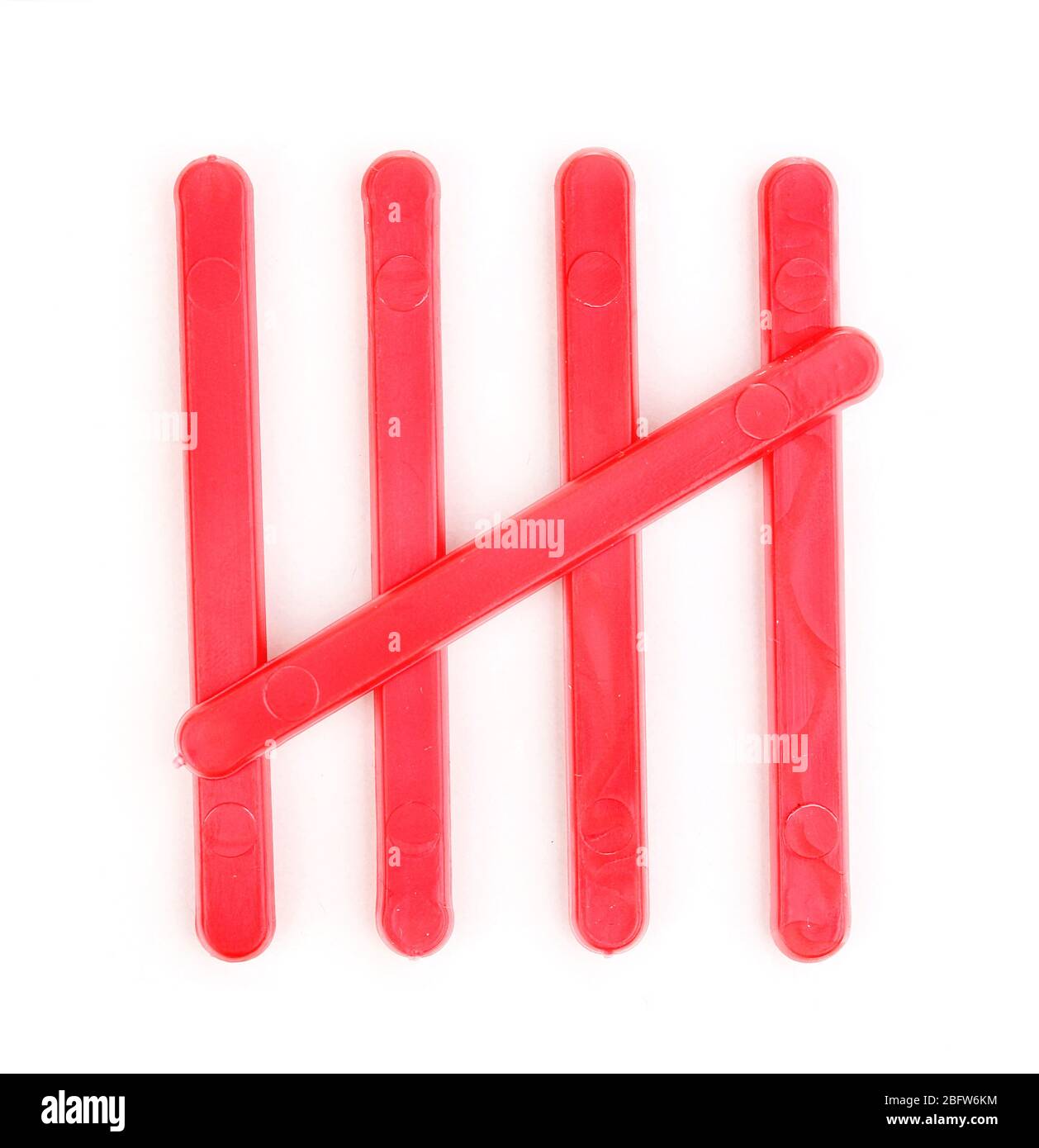 Color counting sticks isolated on white Stock Photo - Alamy