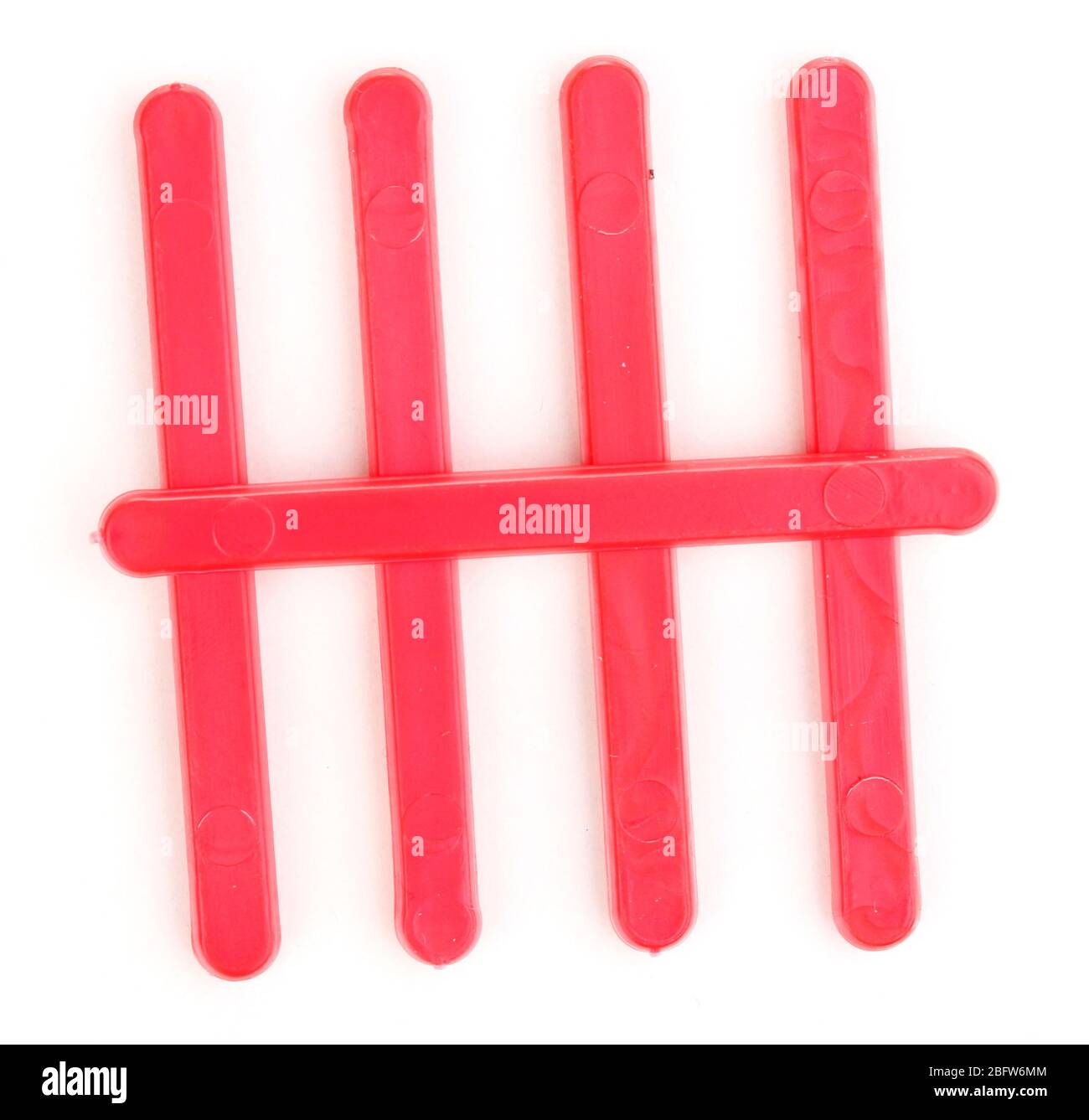 Color counting sticks isolated on white Stock Photo - Alamy