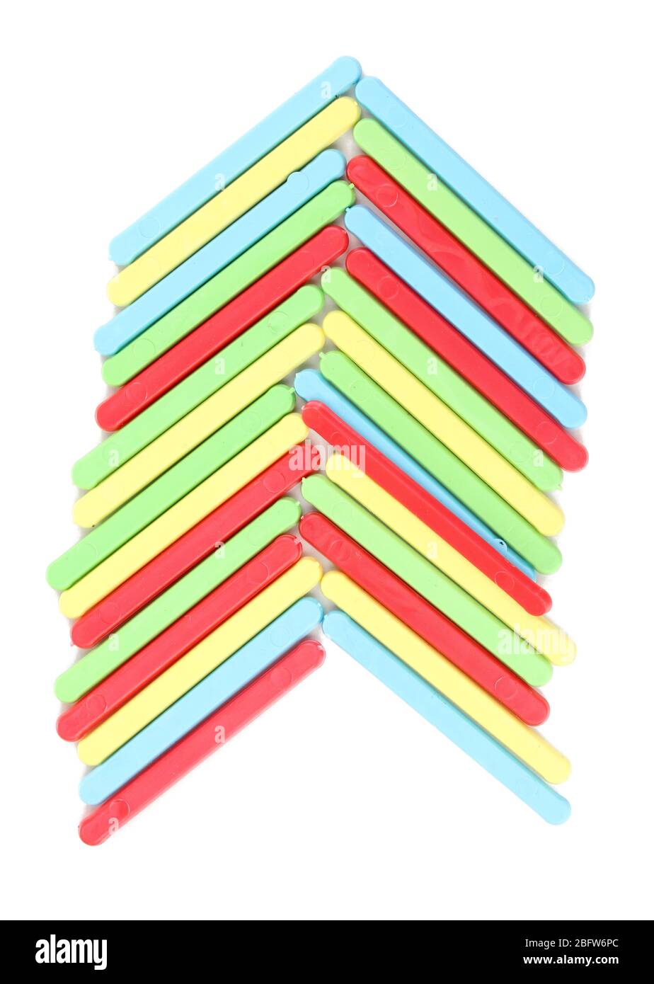 Color counting sticks isolated on white Stock Photo - Alamy
