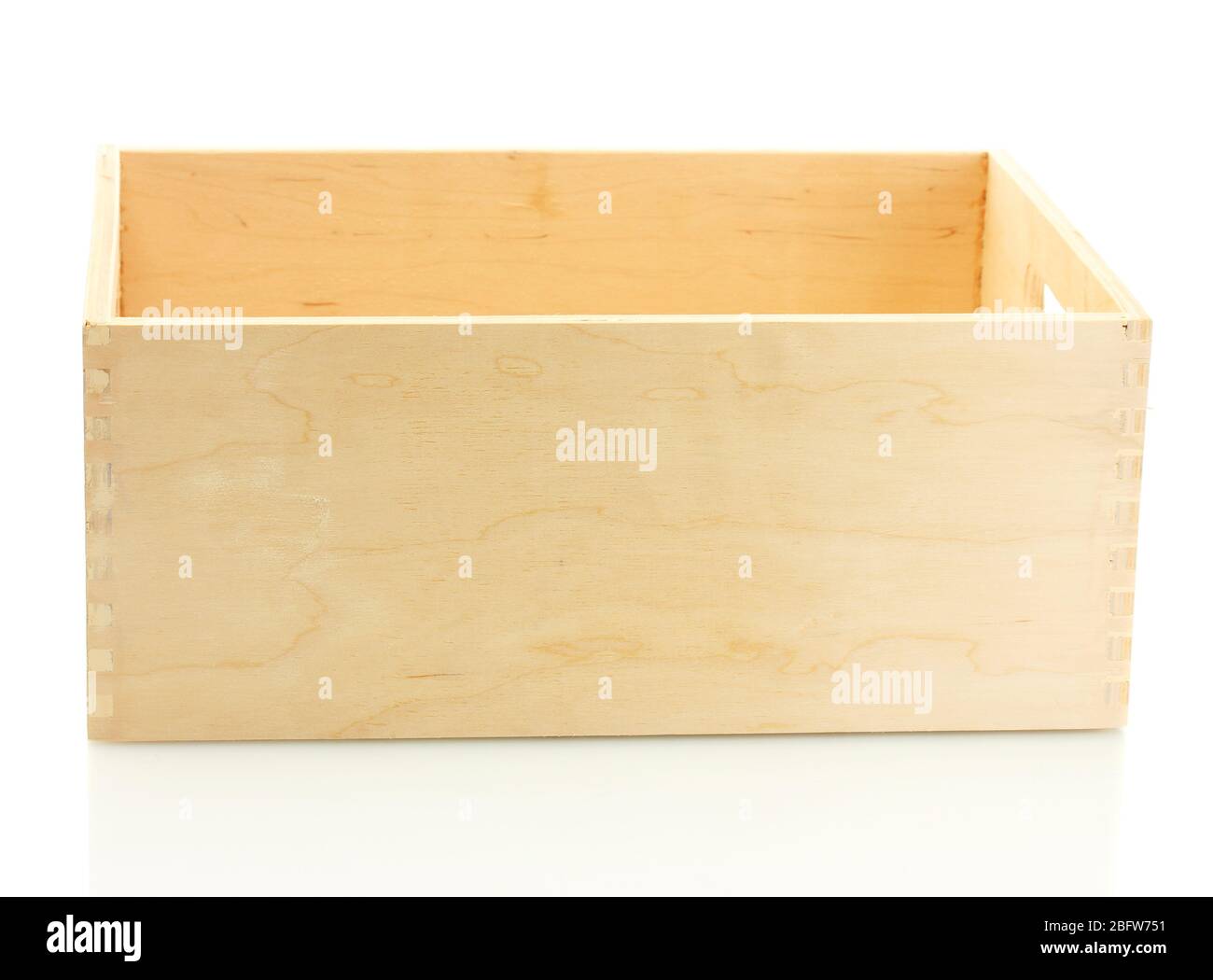 empty wooden crate isolated on white Stock Photo - Alamy