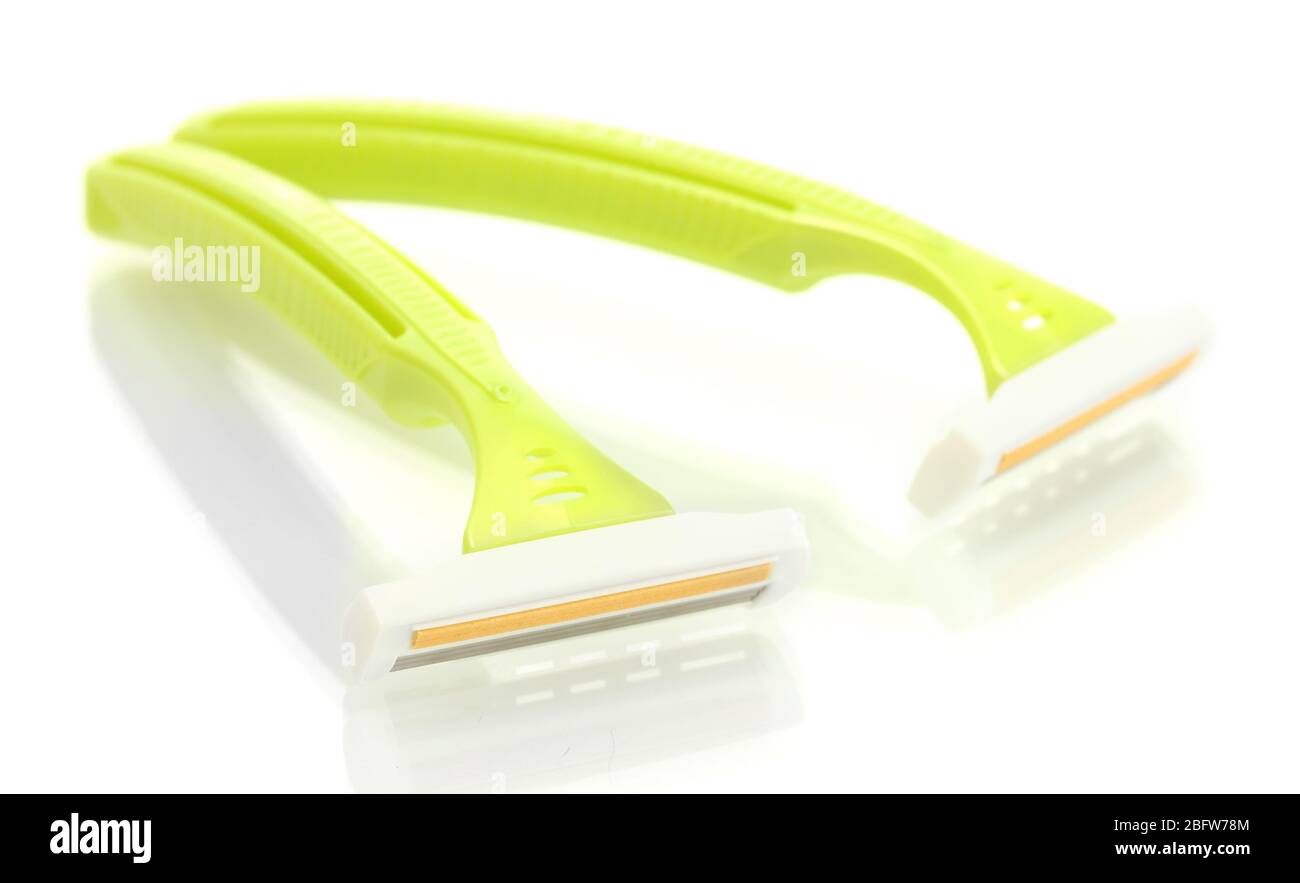 woman safety shavers isolated on white Stock Photo - Alamy