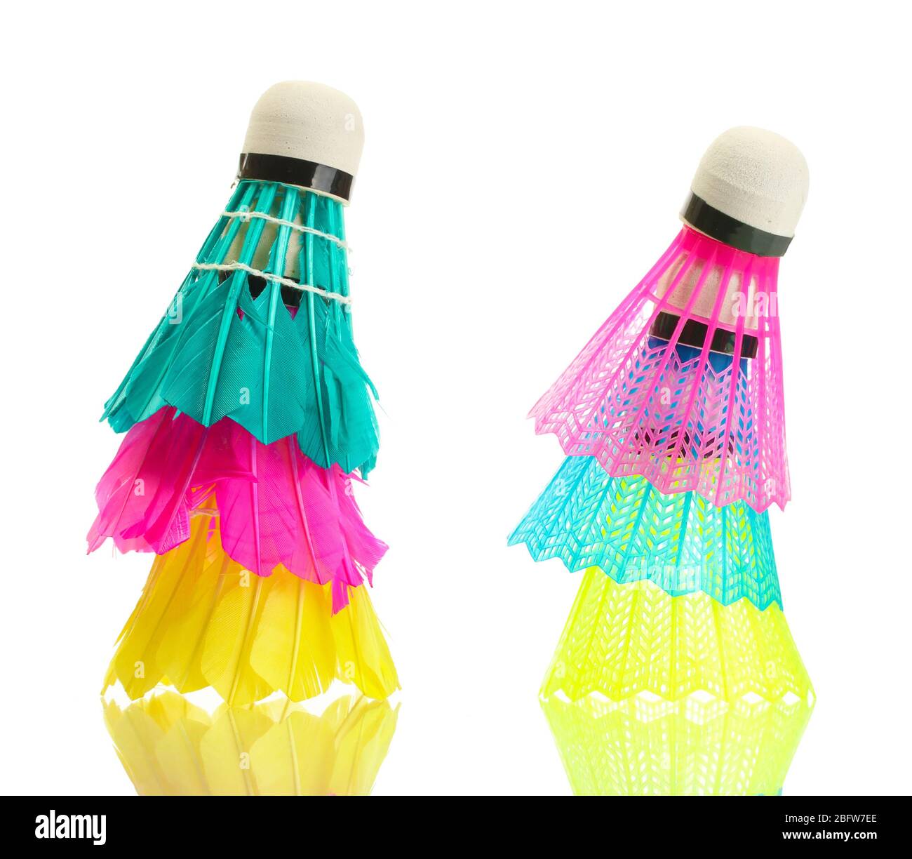 Set badminton shuttlecocks isolated Cut Out Stock Images & Pictures - Alamy