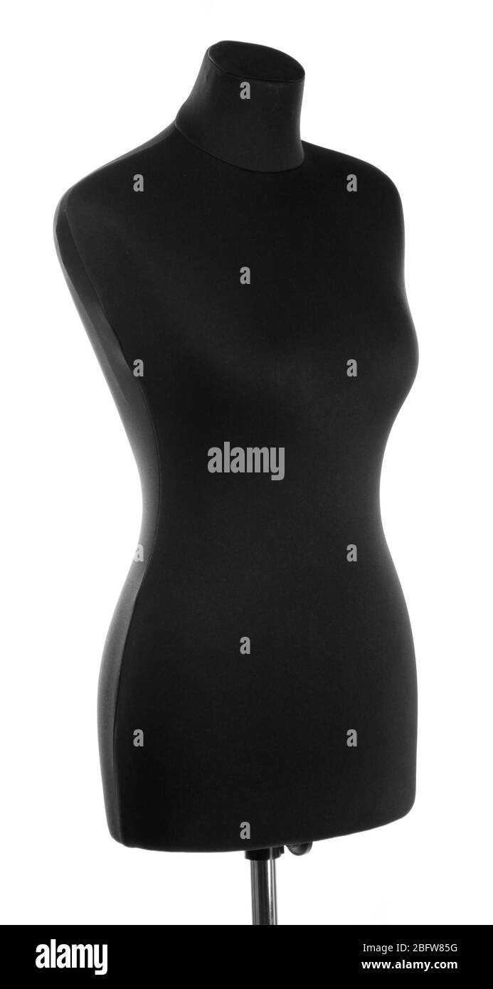 empty black mannequin isolated on white Stock Photo - Alamy