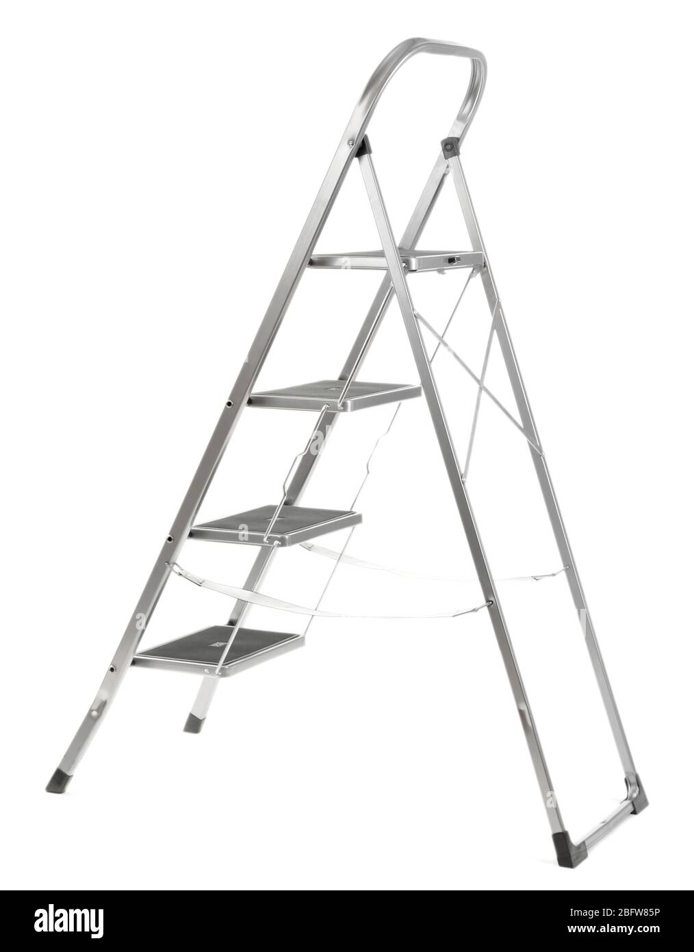 metal ladder isolated on white Stock Photo - Alamy