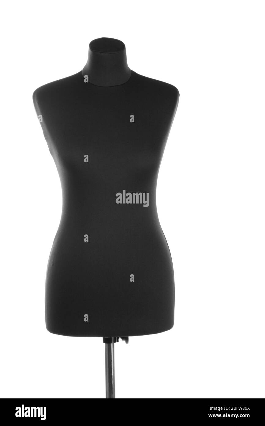 empty black mannequin isolated on white Stock Photo - Alamy