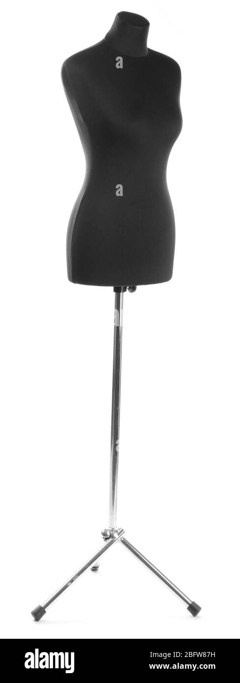 empty black mannequin isolated on white Stock Photo - Alamy