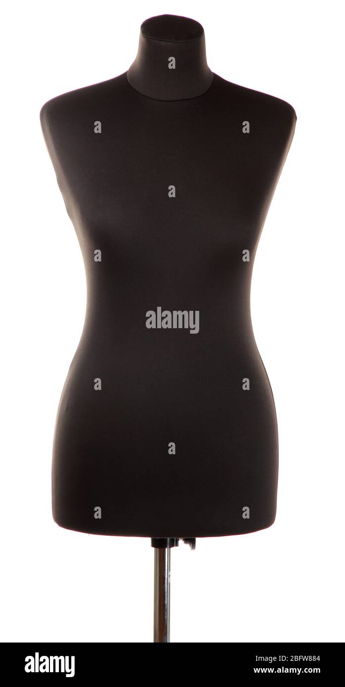 empty black mannequin isolated on white Stock Photo - Alamy